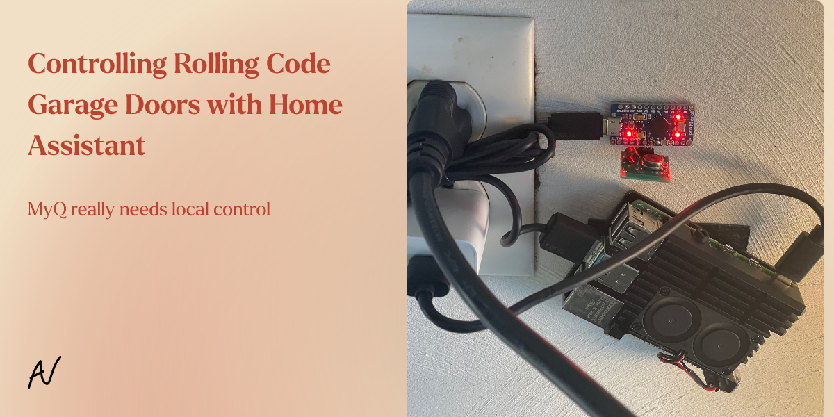 Controlling Rolling Code Garage Doors with Home Assistant - Aiden Vigue